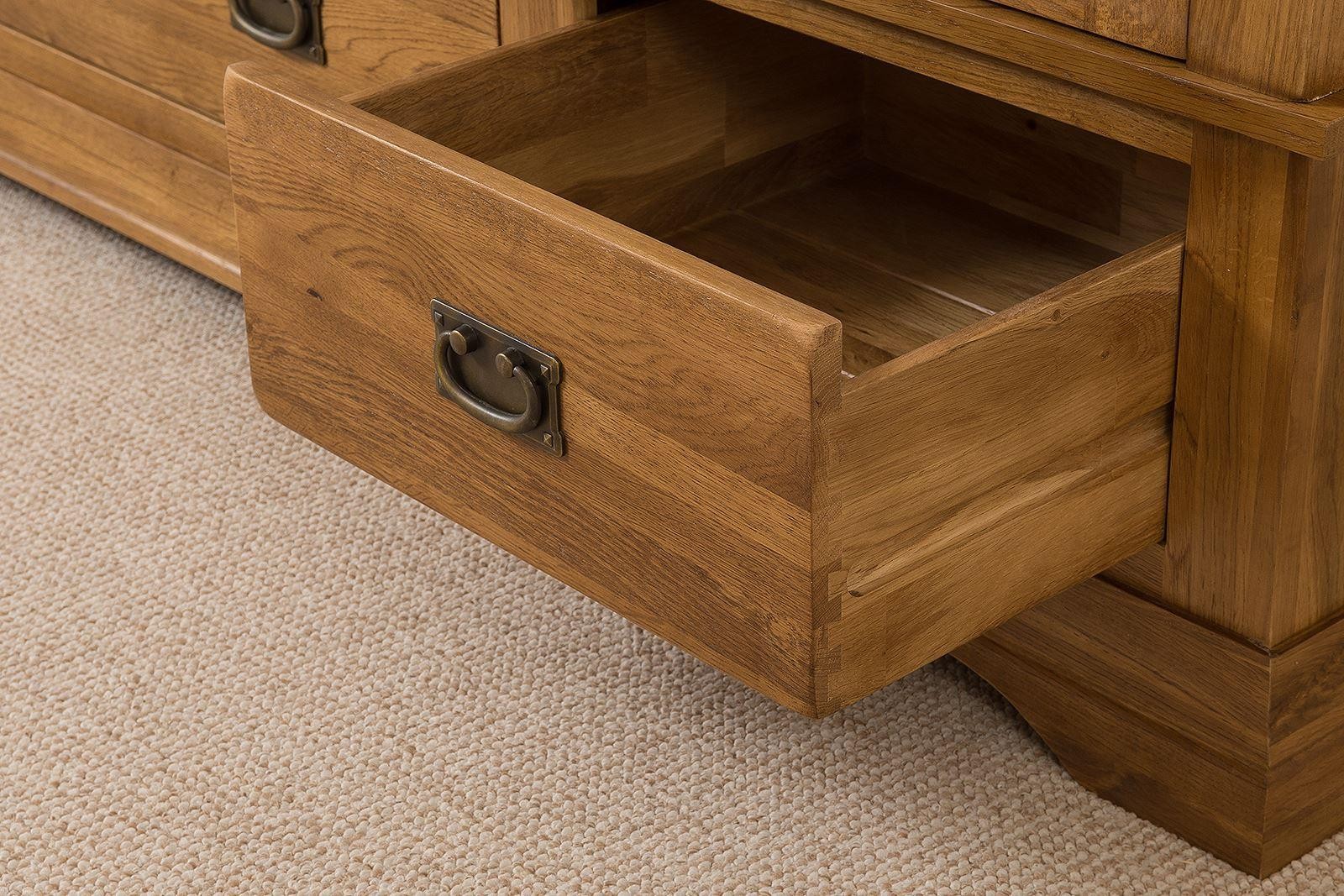 French Chateau Rustic Solid Oak Triple Wardrobe